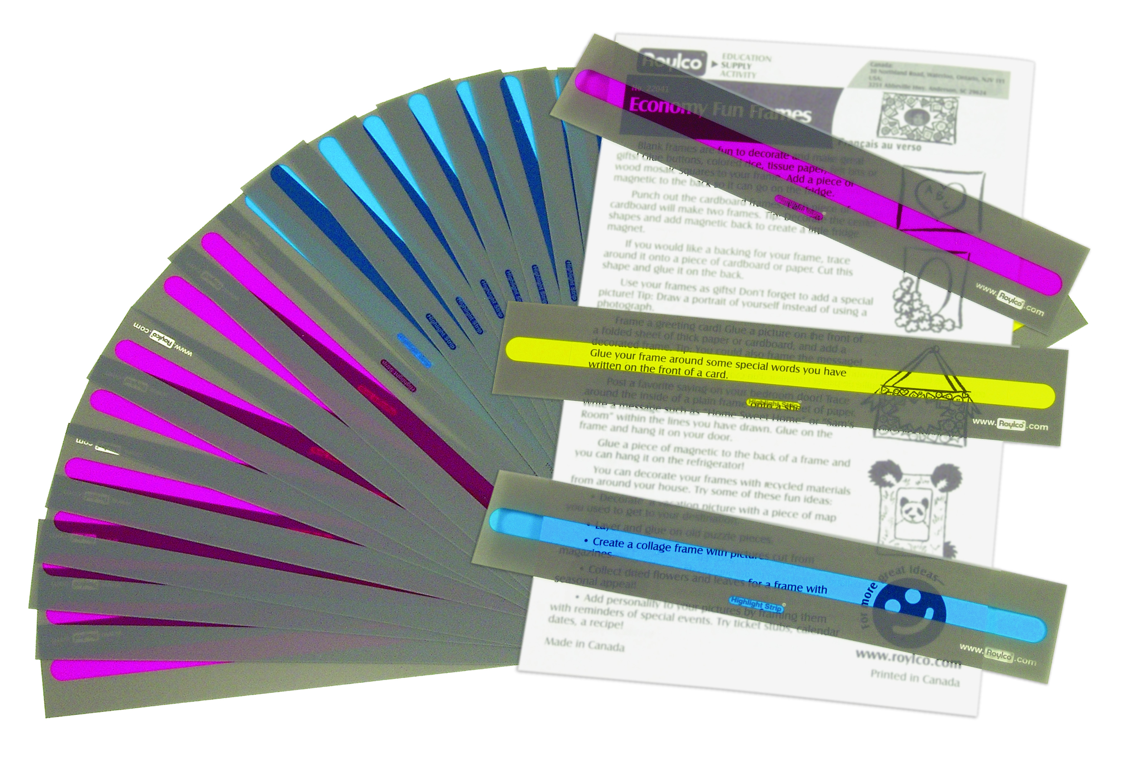 RIGHELLI COLOR X LETTURA - 30 PZ IN 3 COLORI